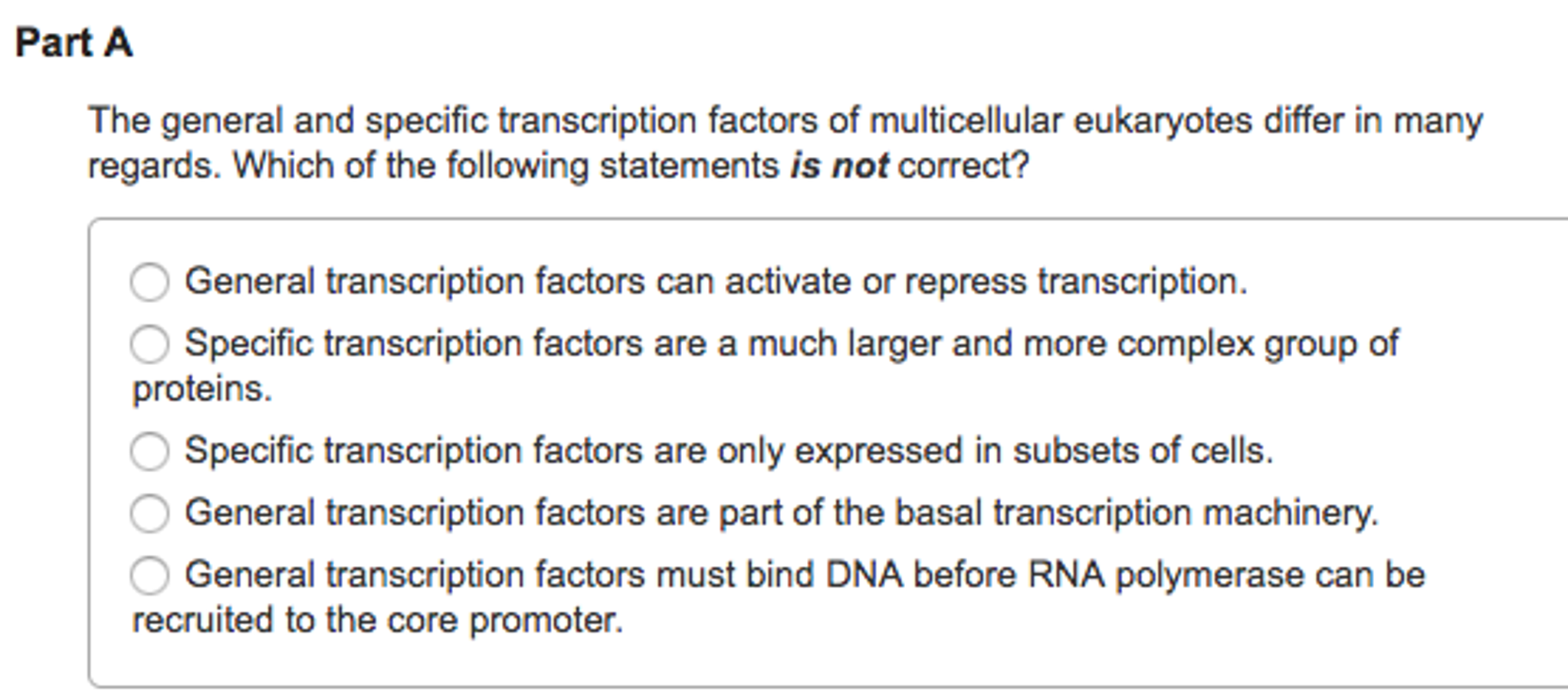 General Transcription Factors