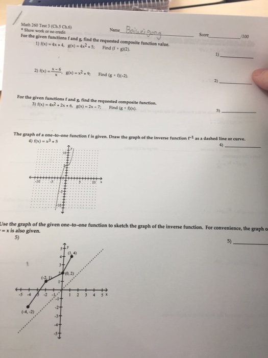 Solved For the given function f and g find the requested | Chegg.com
