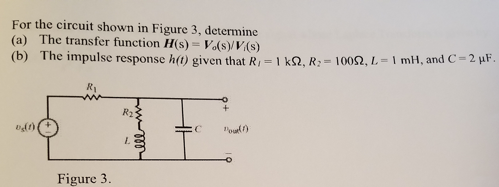 Solved For the circuit shown in Figure 3, determine (a) The | Chegg.com