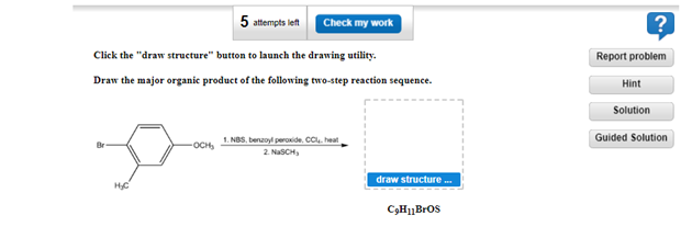 Solved 2 attempts let Check my work Click the "draw | Chegg.com