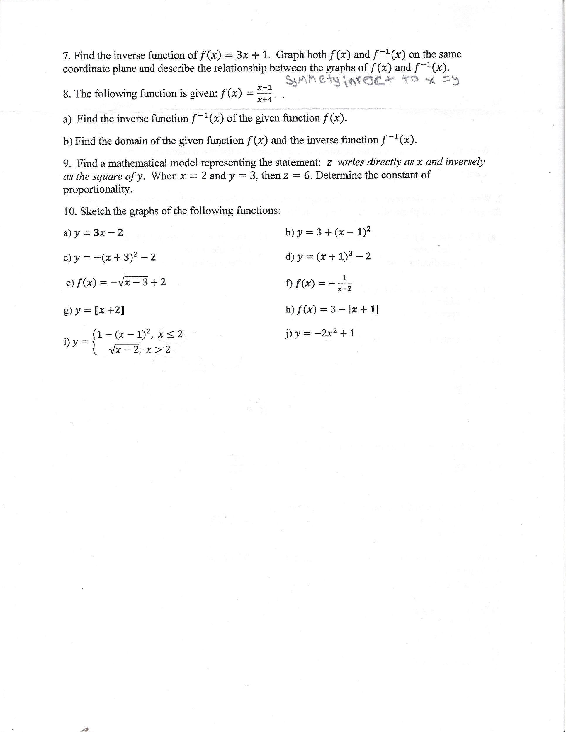 Solved This is my exam 1 review, I need the work and answers | Chegg.com