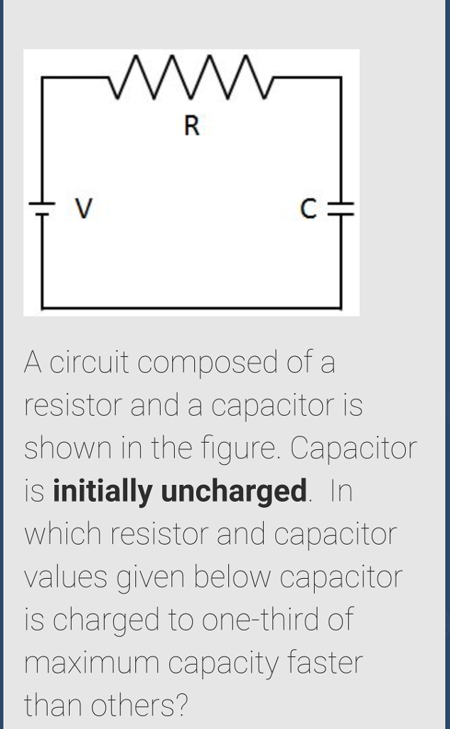 Solved C T A circuit composed of a resistor and a capacitor | Chegg.com