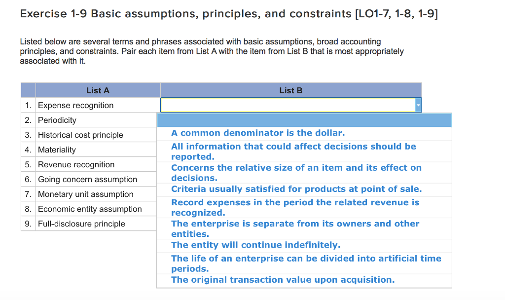 Solved Exercise 1-6 Financial statement elements [L01-7] For | Chegg.com