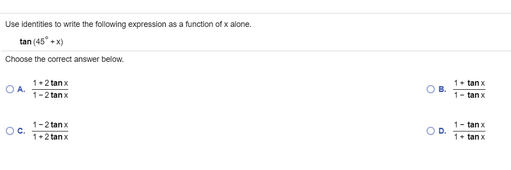 Solved Use identities to write the following expression as a | Chegg.com