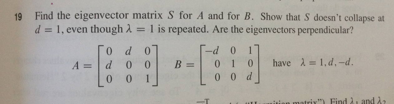 Find the eigenvector matrix S for A and for B. Show | Chegg.com