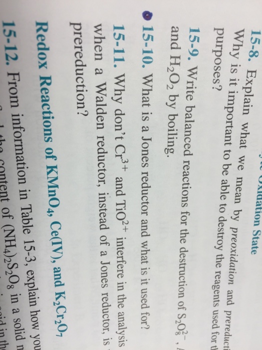 Solved What is a jones reductor and what is it used for? | Chegg.com