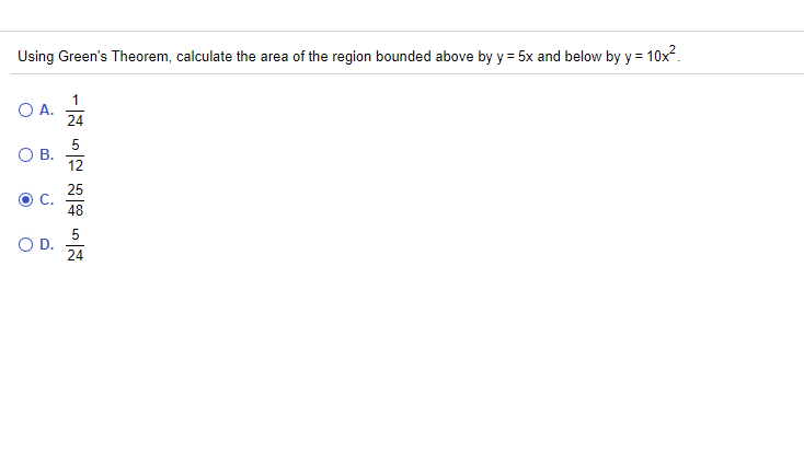 Solved Using Green's Theorem, calculate the area of the | Chegg.com