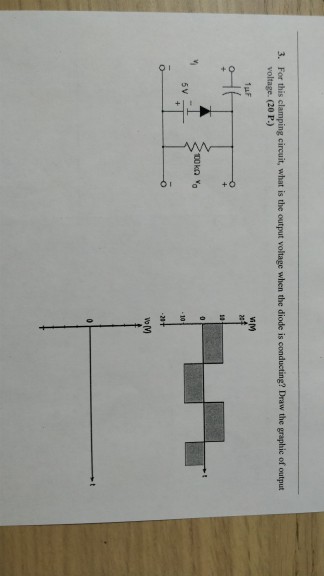 Solved For this clamping circuit, what is the output voltage | Chegg.com