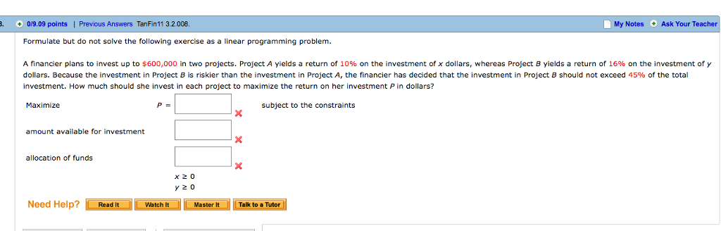Solved Formulate But Do Not Solve The Following Exercise As