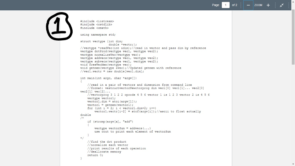 Solved Page of 2 zooM 紅nclude #include #include | Chegg.com