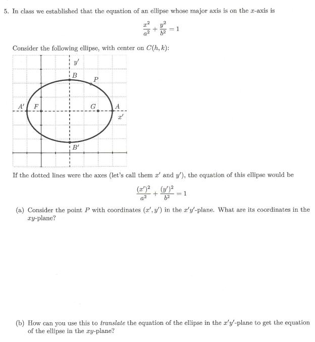 Solved 5. In class we established that the equation of an | Chegg.com