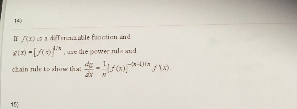 Solved If f(x)is a differentiable function and g(x) = | Chegg.com