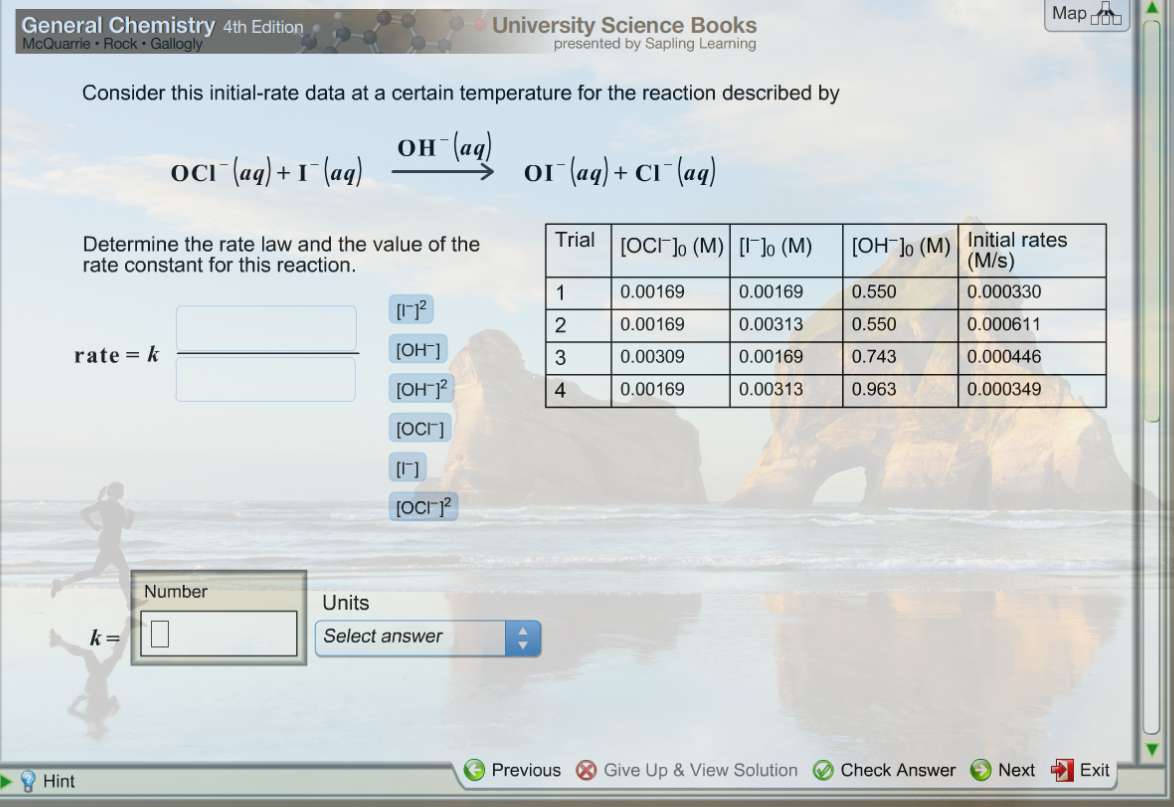 Solved Consider This Initial Rate Data At A Certain