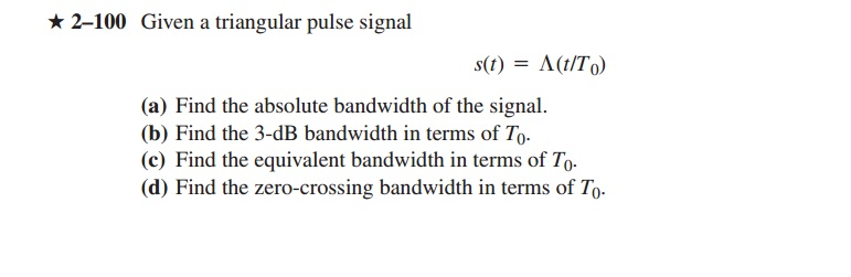 Solved Find Absolute Bandwidth 3 Db Bandwidthect I Need