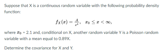 Solved Suppose that X is a continuous random variable with | Chegg.com