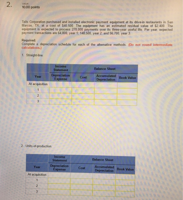 Solved 1. value 10.00 points Texas Oil Company (TOC) paid | Chegg.com