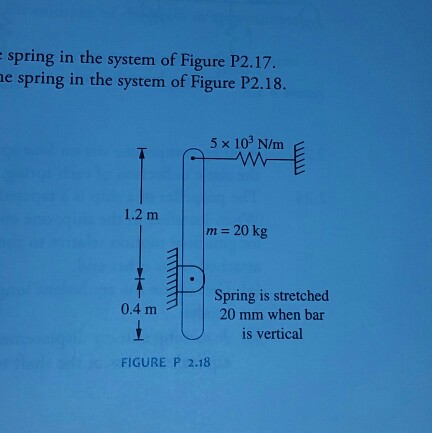 Solved spring in the system of Figure P2.17. e spring in the | Chegg.com