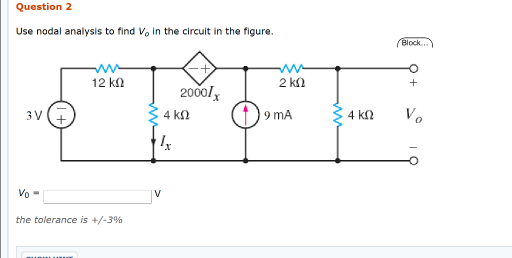 Solved Use nodal analysis to find V_0 in the circuit in the | Chegg.com