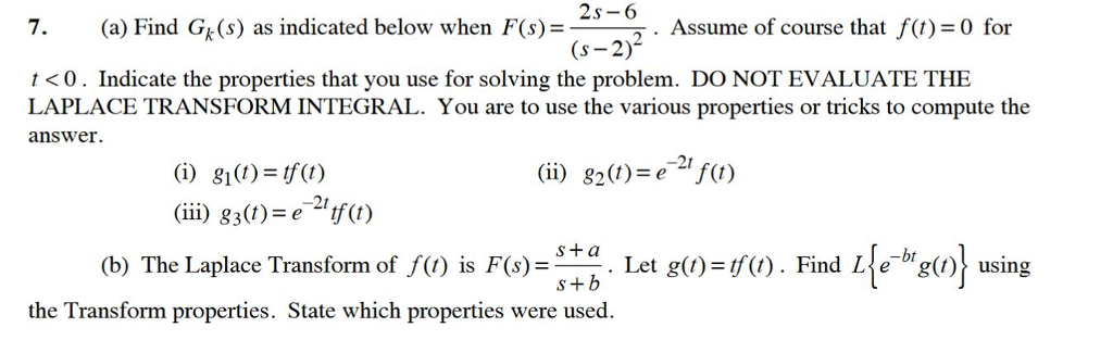 Solved Find G_k(s) as indicated below when F(s) =2s - 6/(s | Chegg.com