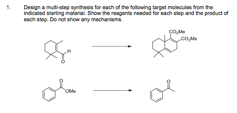 Solved Design a multi-step synthesis for each of the | Chegg.com