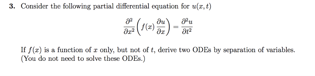 Solved Consider the following partial differential equation | Chegg.com