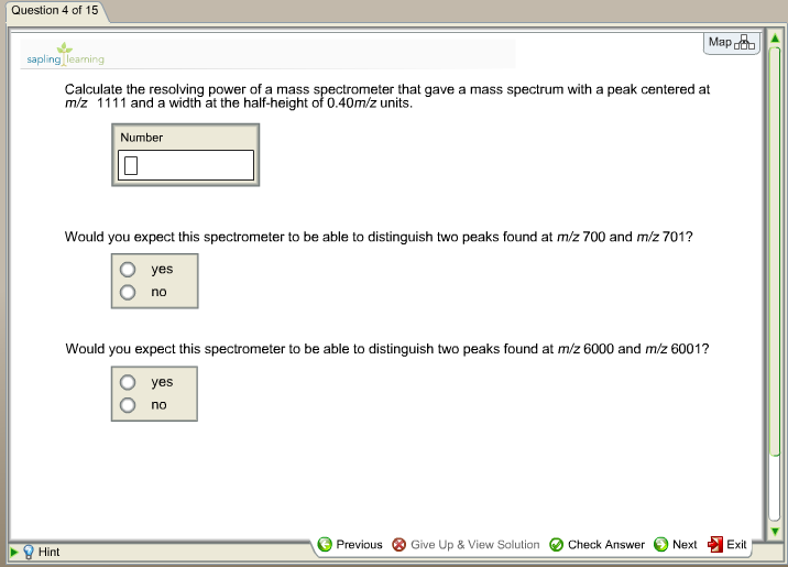 Solved Calculate the resolving power of a mass spectrometer | Chegg.com