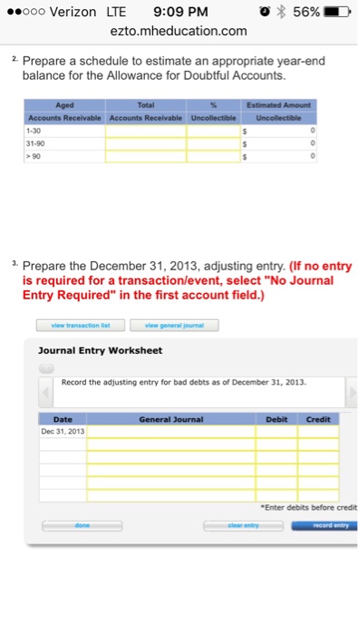 Solved No Journal Entry Required Accounts Payable Accounts | Chegg.com