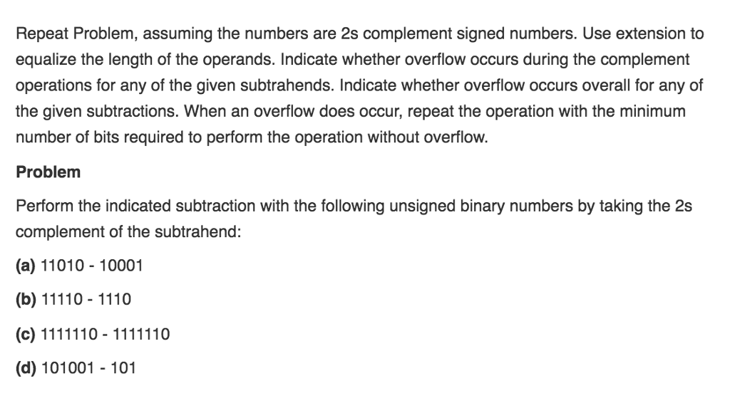 Solved Repeat Problem, assuming the numbers are 2s | Chegg.com