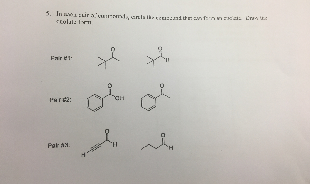 Solved 5. In cach pair of compounds, circle the compound | Chegg.com Solved 5. In cach pair of compounds, circle the compound | Chegg.com