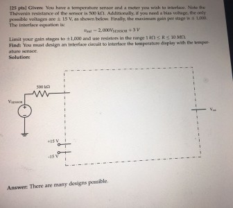 Solved You have a temperature sensor and a meter you wish to | Chegg.com