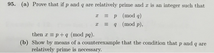 Solved Prove that if p and q are relatively prime and x is | Chegg.com