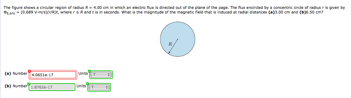 Solved The figure shows a circular region of radius R = 4.00 | Chegg.com