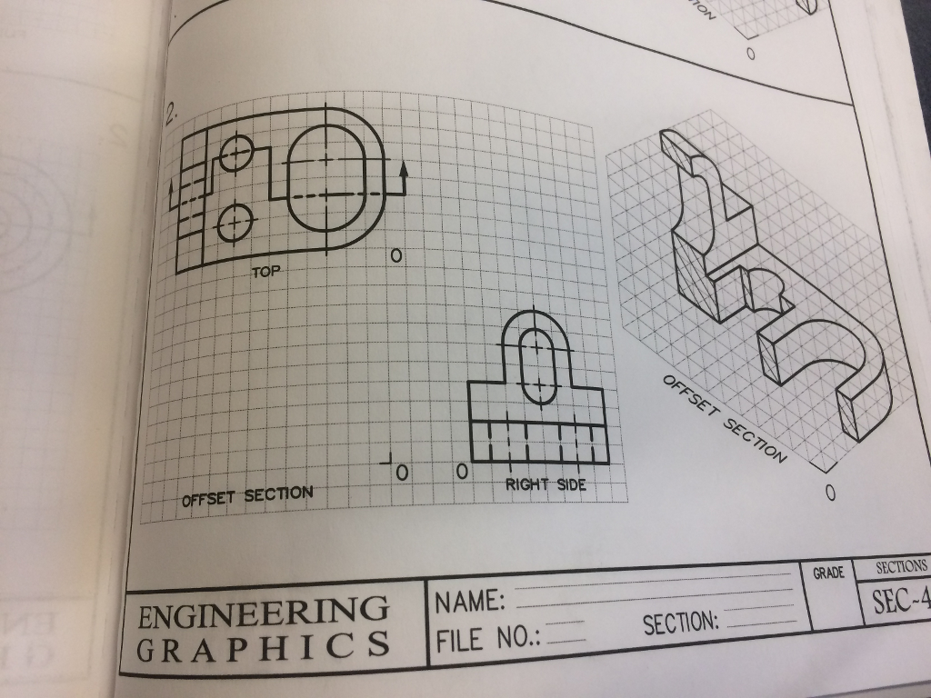 Solved Sketch the indicated section view of each object. The | Chegg.com