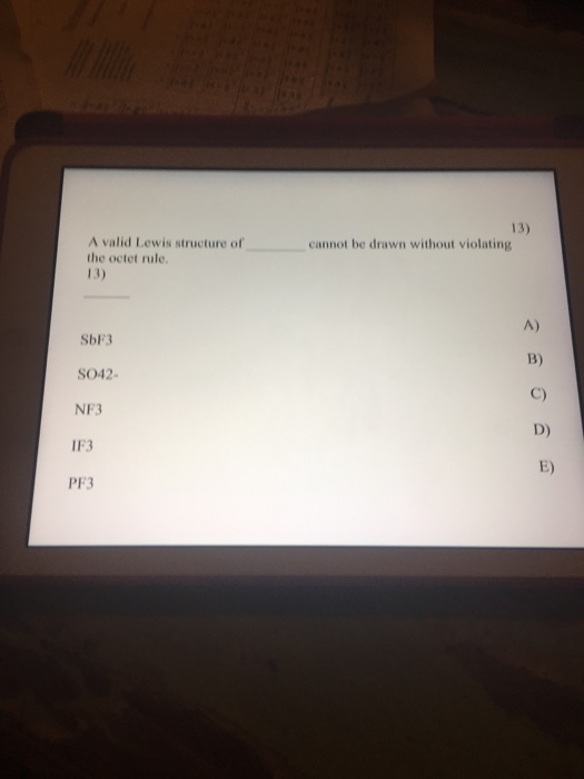 Solved A valid Lewis structure of cannot be drawn without | Chegg.com