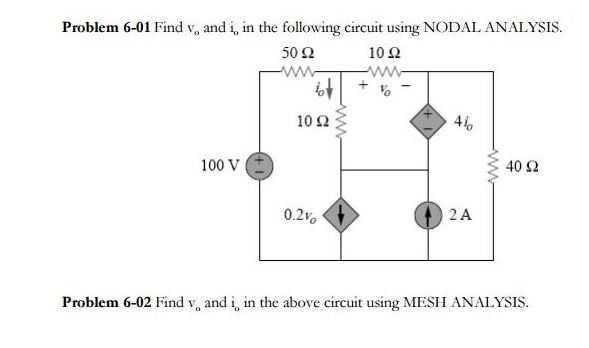 Solved Find V_0 and i_0 in the following circuit using NODAL | Chegg.com
