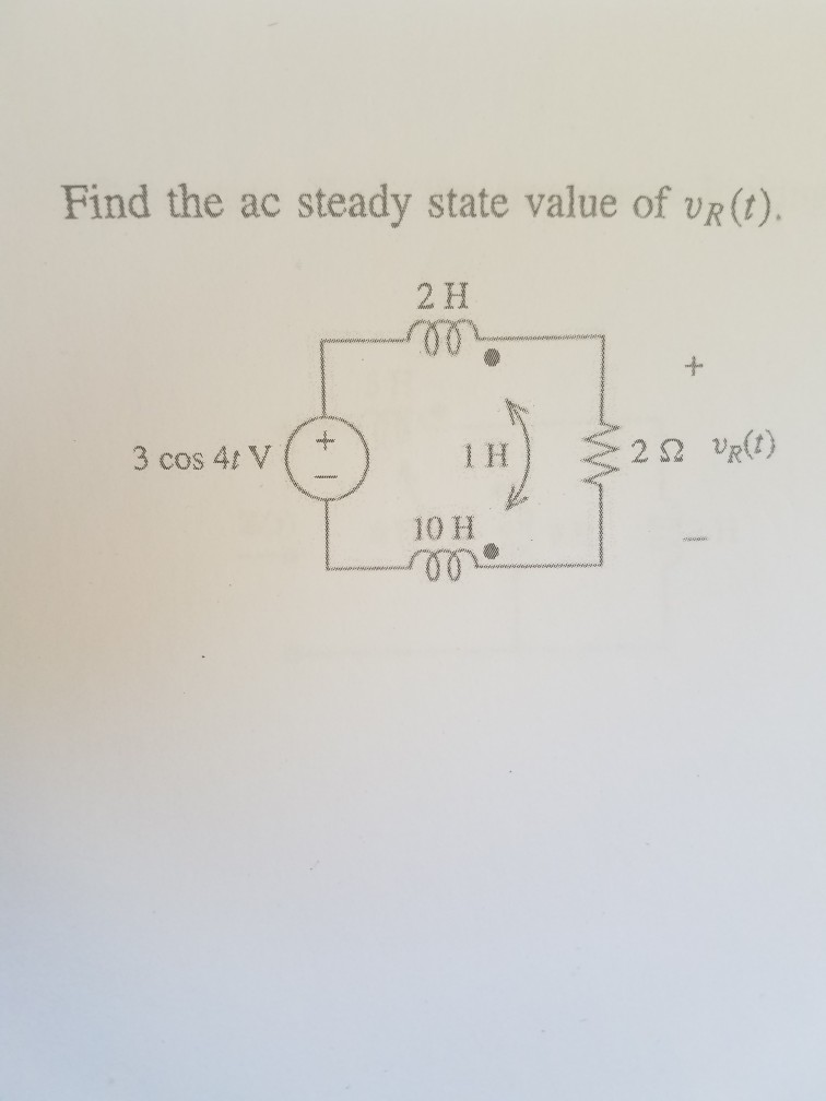 Solved Find the ac steady state value of v_R(t). | Chegg.com
