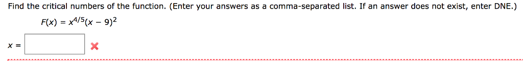 Solved Find the critical numbers of the function. (Enter | Chegg.com