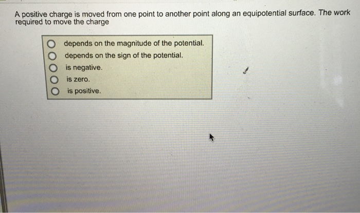 Solved A positive charge is moved from one point to another | Chegg.com