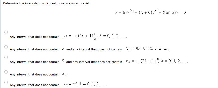 Solved Determine the intervals in which solutions are sure | Chegg.com
