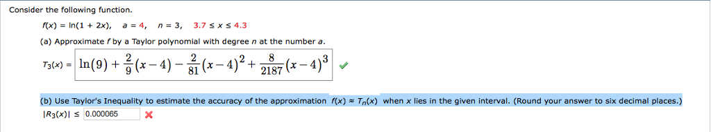Solved Consider the following function. /(x) = ln( 1 + 2x), | Chegg.com