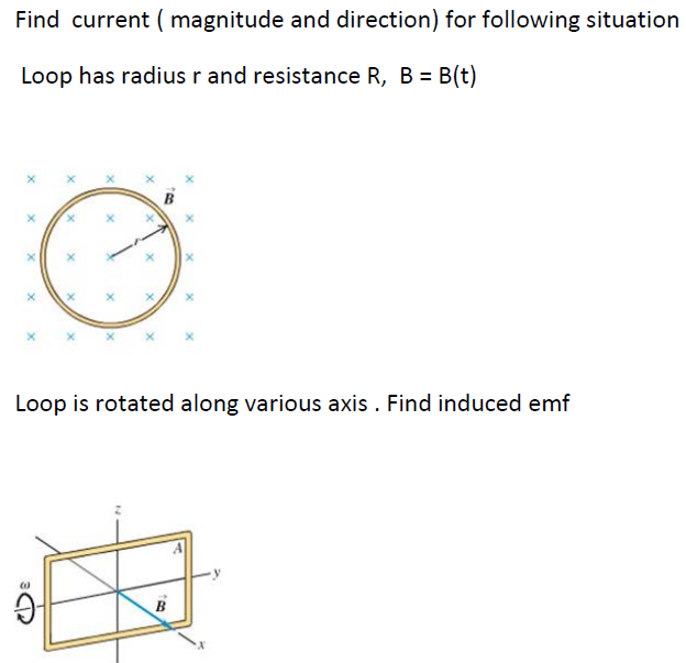 Solved Find current ( magnitude and direction) for following | Chegg.com
