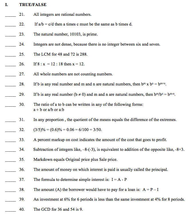 Solved I TRUE FALSE 21 All Integers Are Rational Numbers Chegg Solved I TRUE FALSE 21 All Integers Are Rational Numbers Chegg