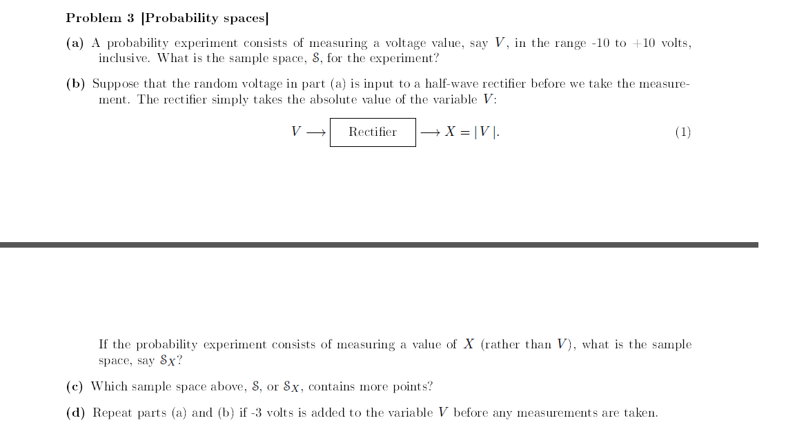 Solved Problem 3 Probabilit y spaces (a) A probability | Chegg.com