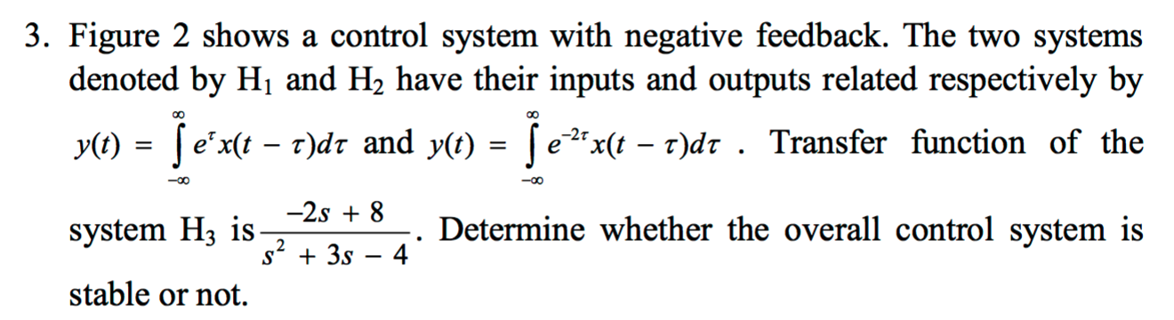 Solved Shows a control system with negative feedback. The | Chegg.com