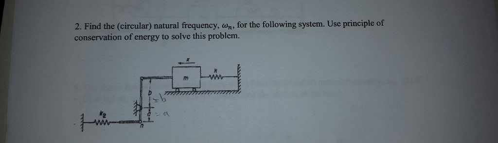 Solved Find the (circular) natural frequency, omega_n for | Chegg.com