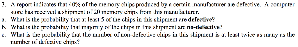 Solved A report indicates that 40% of the memory chips | Chegg.com