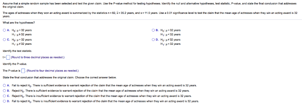 Solved Assume that a simple random sample has been selected | Chegg.com