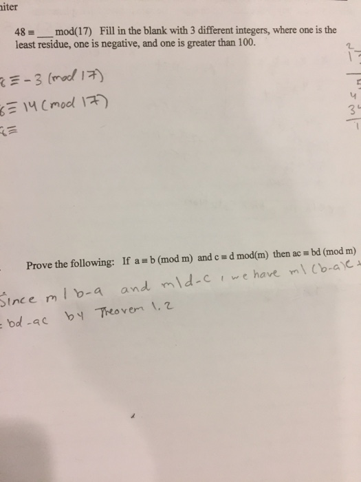 Solved Fill in the blank with 3 different integers, where | Chegg.com