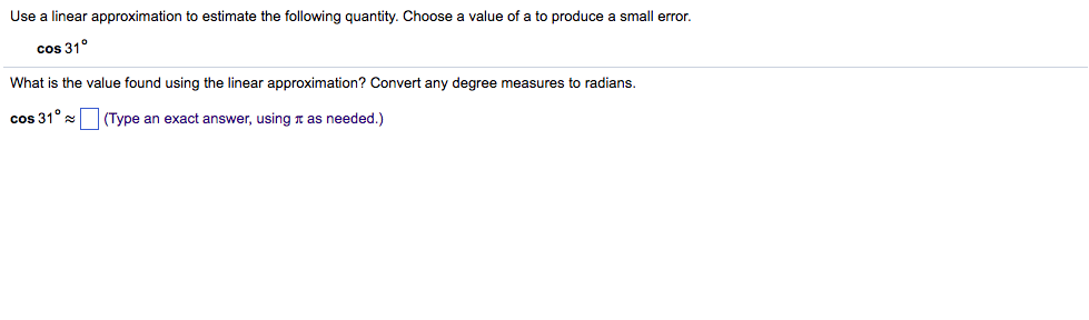 Solved Use a linear approximation to estimate the following | Chegg.com