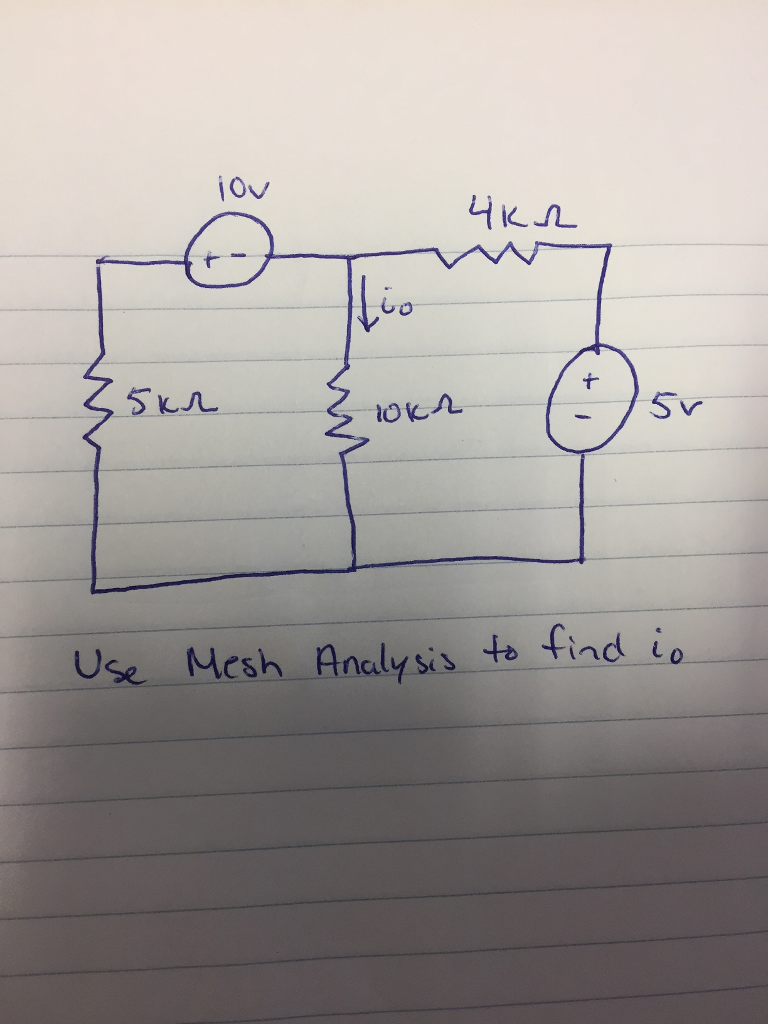 Solved SKM. Use Mesh Analysis to find io | Chegg.com